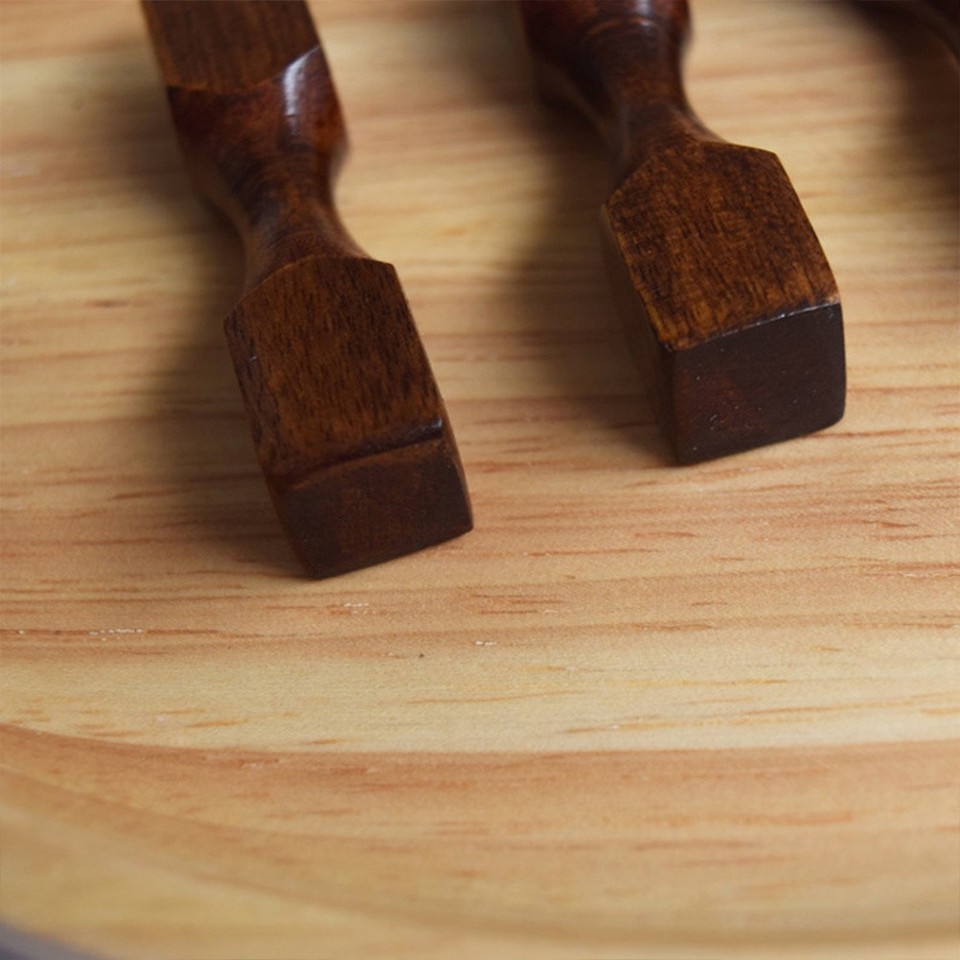 5pcs Japanese Style Creative Dumbbell-shaped Wooden Chopsticks Rest ...