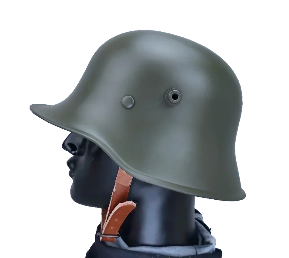 WW1 GERMAN M16 style M1916 STAHLHELM STEEL COMBAT HELMET atrovirens ...