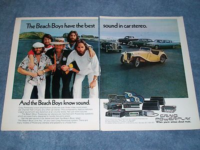 1977 Vintage Craig Powerplay Car Stereo System Ad with the Beach Boys ...