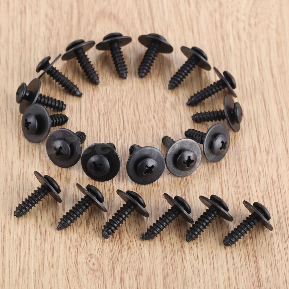 20x 6mm Car Body Fender Retainers Self Tapping Fasteners Screws Hex ...