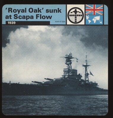 Royal Oak Sunk at Scapa Flow Edito Service Card Second World War II At ...