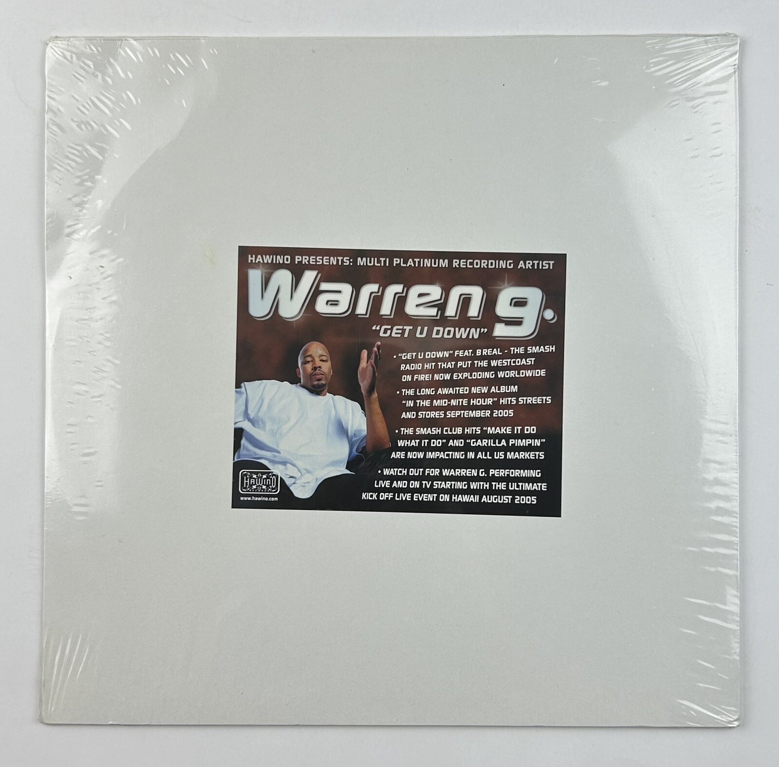 Warren G. Vinyl Get U Down Feat B Real Of Cypress Hill 12” Record ...