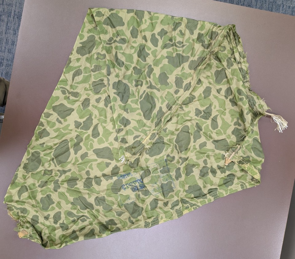 World War 2 WWII Camouflage Camo Parachute Section Dated 1943 Stamped ...
