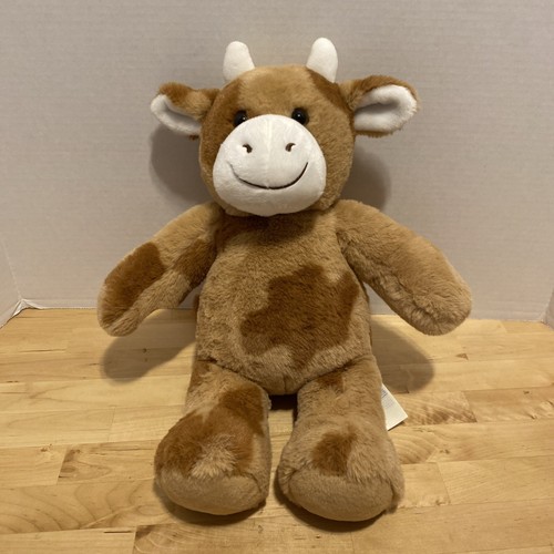 Build A Bear Cow Chocolate Brown Plush Stuffed Animal Soft Toy 16” Moo ...
