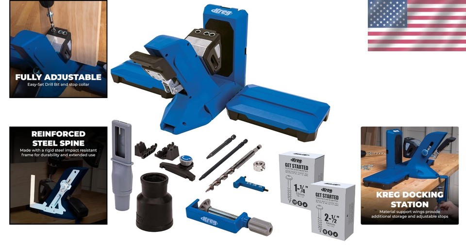 Kreg Pocket-Hole Jig 720PRO: Complete Kit for Fast, Reliable Wood ...