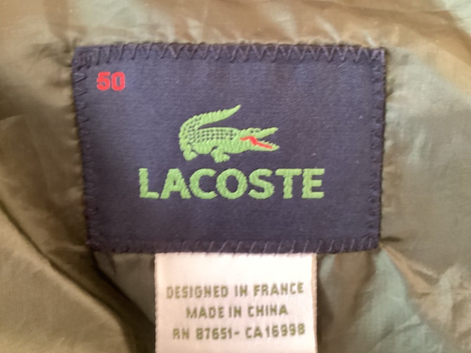 Mens coat,Rain coat,Green,US size L, (50),Lacoste,NWT | eBay