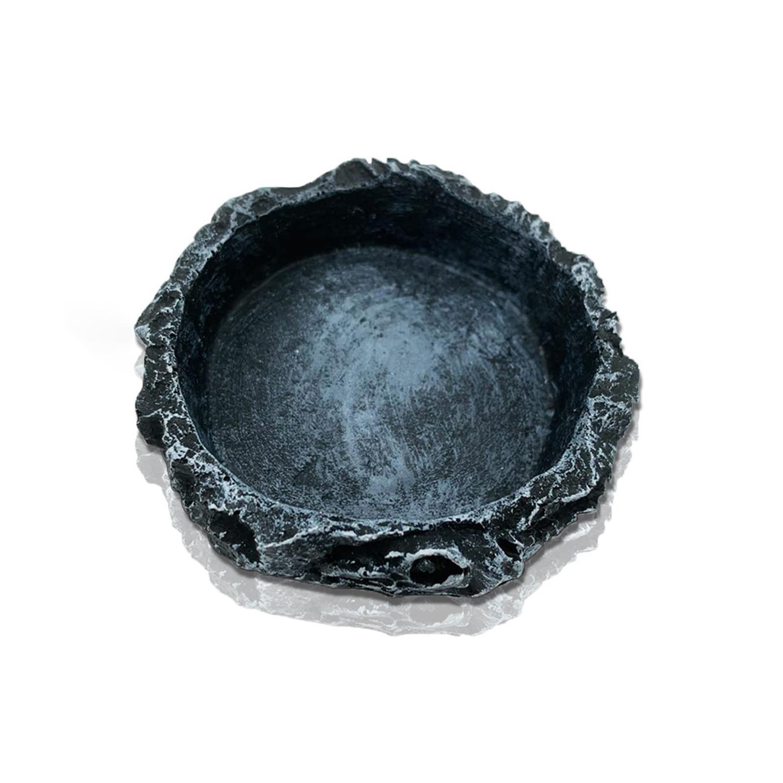 2Pcs Reptile Water and Food Bowls Resin Shallow for Frog Snake Leopard ...
