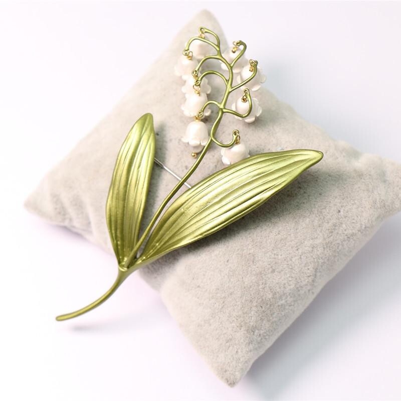 Ldyllic Valley Lily Bell Orchid Brooch Female Accessories Antique ...