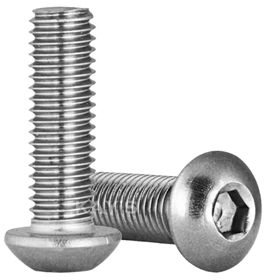 M5 (5mmØ) BUTTON HEAD SCREWS HEXAGON SOCKET ALLEN KEY BOLTS A2 ...