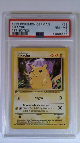 Pokemon Card Pikachu First Edition Base Set PSA 8 | eBay