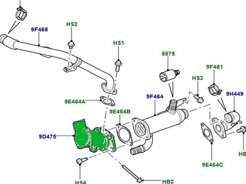 LAND ROVER EGR VALVE LH LR3 LR4 2.7L V6 DIESEL LR018323 VALEO | eBay