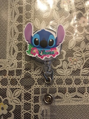 Lilo & Stitch (Stitch) Inspired ID Retractable Reel Badge/Name Badge ...