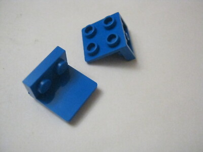 Lego Lot 2 Blue 1x2 2x2 Inverted Angle Plate, 99207 (028-49) | eBay