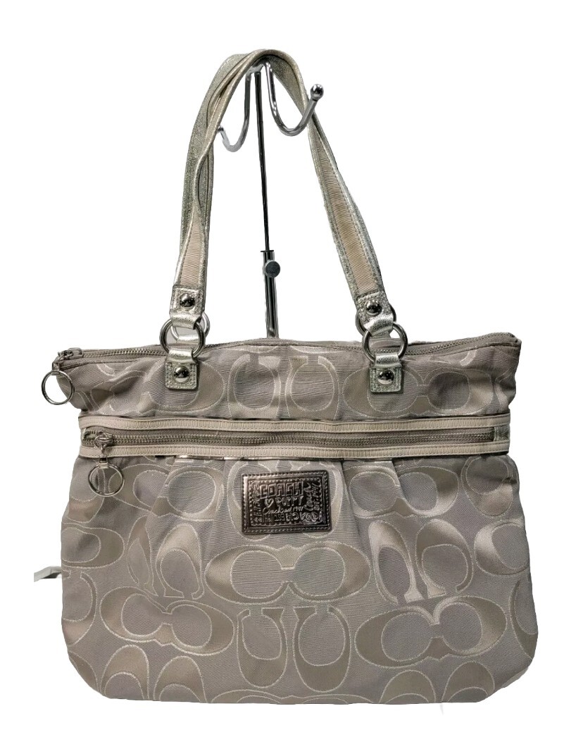 Coach Signature Logo Poppy Lurex Glam Sateen 15389 Gr… - Gem