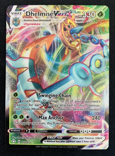 Dhelmise VMAX 010/072 Shining Fates Ultra Rare Holo Pokemon TCG Card NM ...