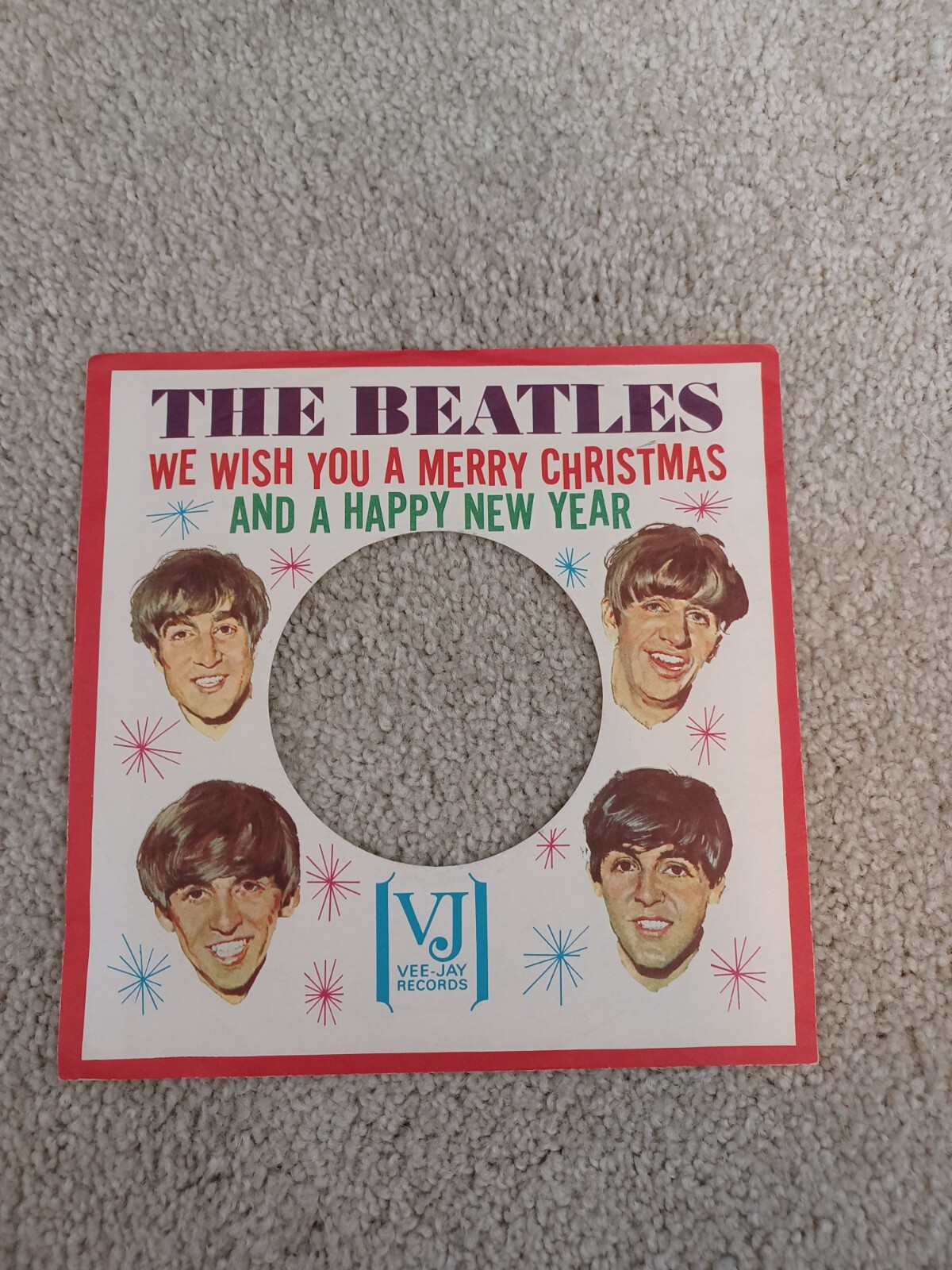 1964 CLEAN & ORIGINAL VJ Beatles Merry Christmas Sleeve NM | eBay