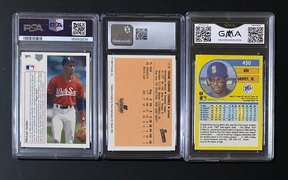 Michael Jordan PSA Frank Thomas Ken Griffey Jr GMA 10 Gem Graded Cards ...