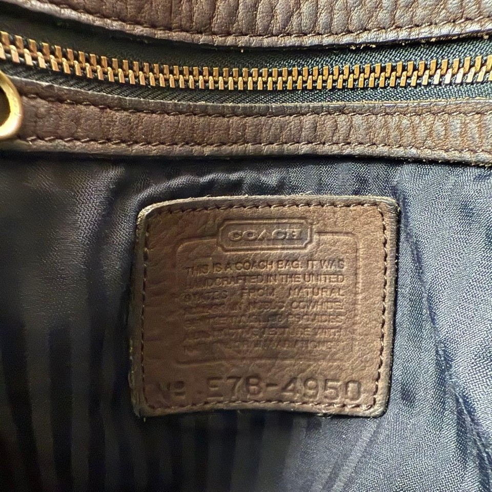 COACH 4950 Vintage Duffle Sac Nubuck Bucket Shoulder Bag Suede Brown ...