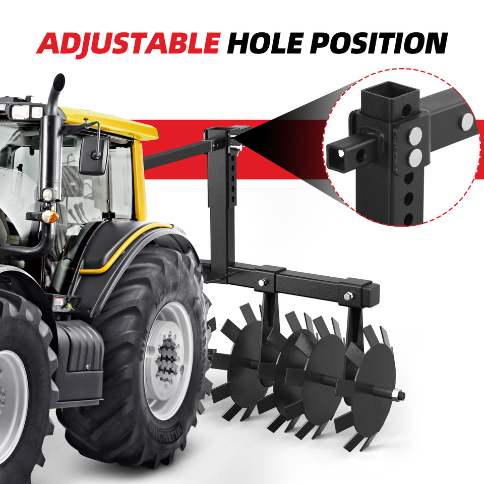Heavy Duty ATV/UTV Disc Plow Harrow w/ 32" Cut Width & 2" Receiver ...