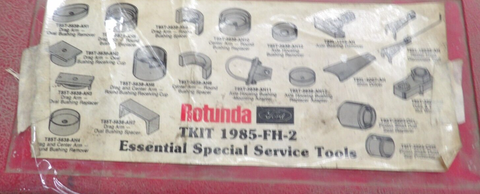 FORD ROTUNDA TKIT-1985-FH-2 TRI-BEAM SUSP REAR AXLE TOOL SET 15 PCS ...