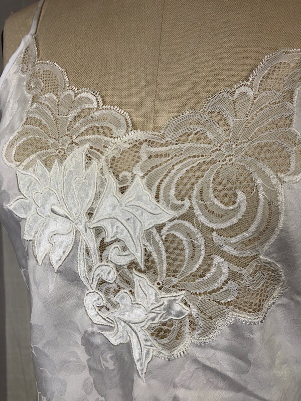 Vintage 80s White Lace High cut Teddy - Gem