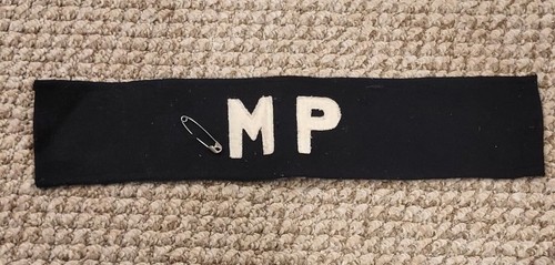 VINTAGE ORIGINAL CLOTH BLACK & WHITE MP MILITARY POLICE ARM BAND | eBay