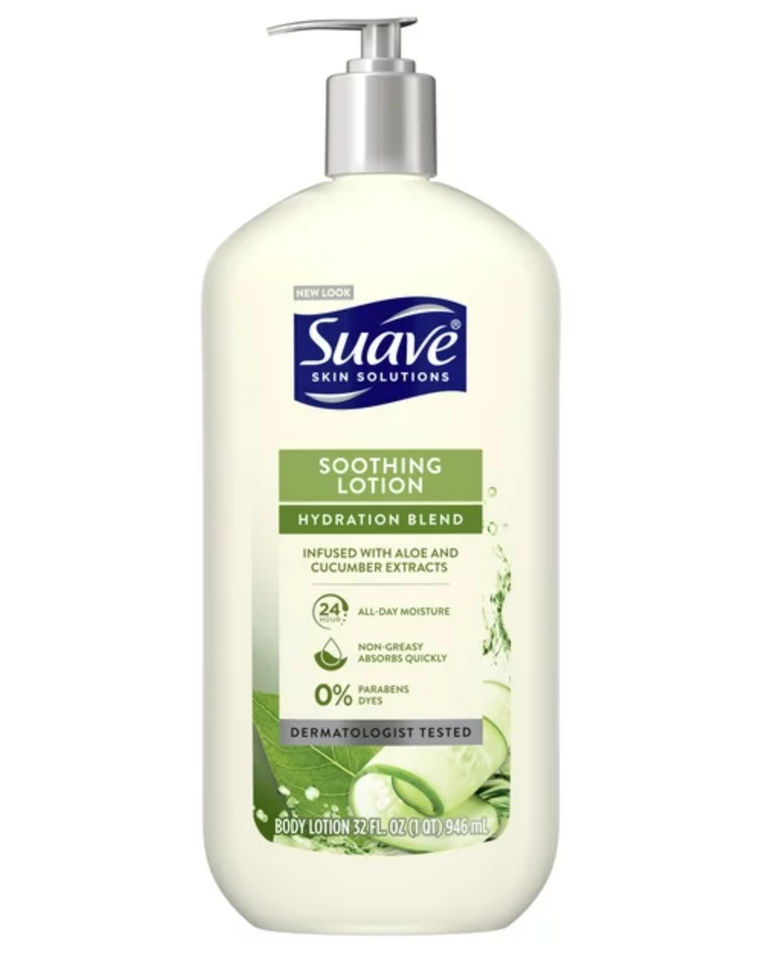 Suave Skin Soothing Lotion Aloe Non Greasy Dry Skin Absorbs 32 fl oz ...