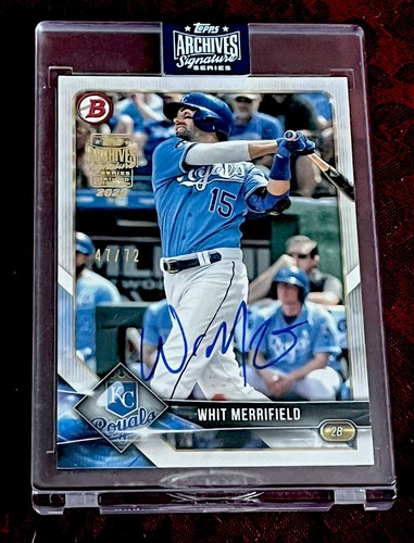 WHIT MERRIFIELD 2021 Topps Archives Signature Series Bowman ON CARD ...