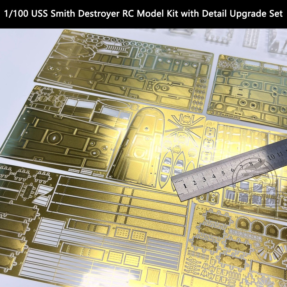 1/100 Scale USS Smith DD-17 Destroyer Assembly Model Kit w/RC Detail-up ...
