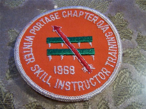 Vintage BSA Boy Scout Patch Portage Winter Skill Instructor 1968 Round ...