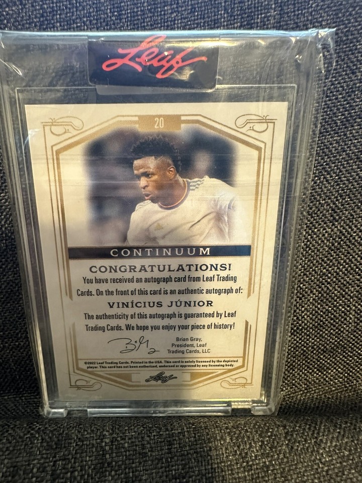 2022 Leaf Continuum Vinicius Junior auto 24/62 Vinny Jr | eBay