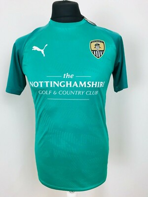 NOTTS COUNTY FC shirt soccer jersey Green Away Top 2019/20 Size Small ...