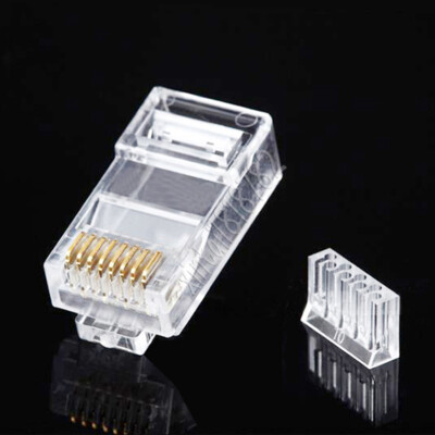 50pcs Cat6 two-piece, rj45 network connector RJ-45 network cable ...