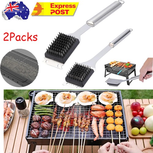 2X Grill BBQ Cleaner Scraper Remover Kitchen Barbecue Oven Metal ...