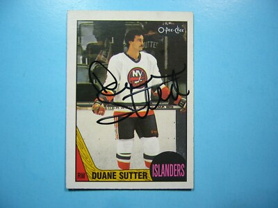 1987/88 O-PEE-CHEE NHL HOCKEY CARD #43 DUANE SUTTER EX/NM AUTO ...