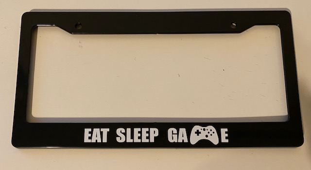 Eat Sleep Game with Controller - Black Automotive License Plate Frame ...