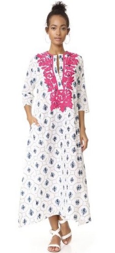 Roberta Roller Rabbit Embroidered Kaftan Maxi Dress Size XS EUC | eBay