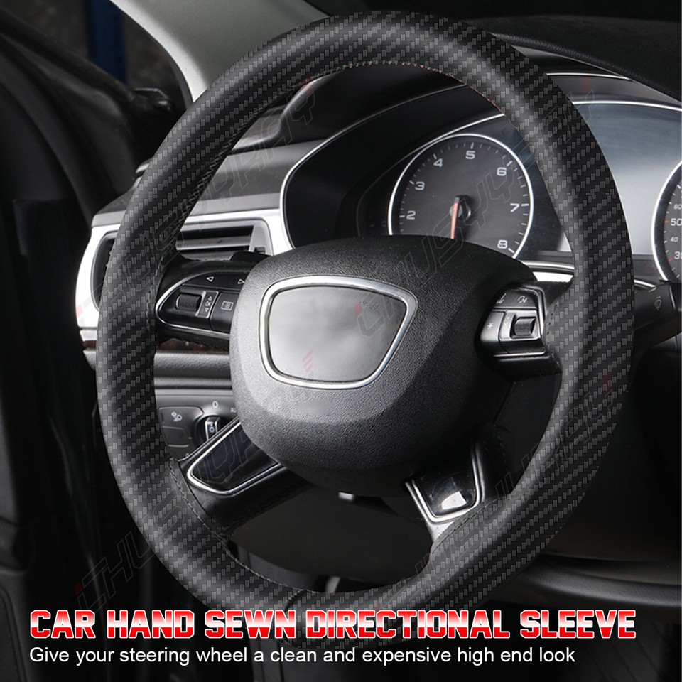15" Steering Wheel Cover Genuine Leather for Chevy Silverado 1500 2500 ...
