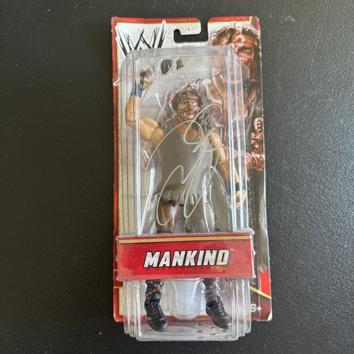 WWE Mattel Basic series Mankind figure Autographed Signed Action WWF ...