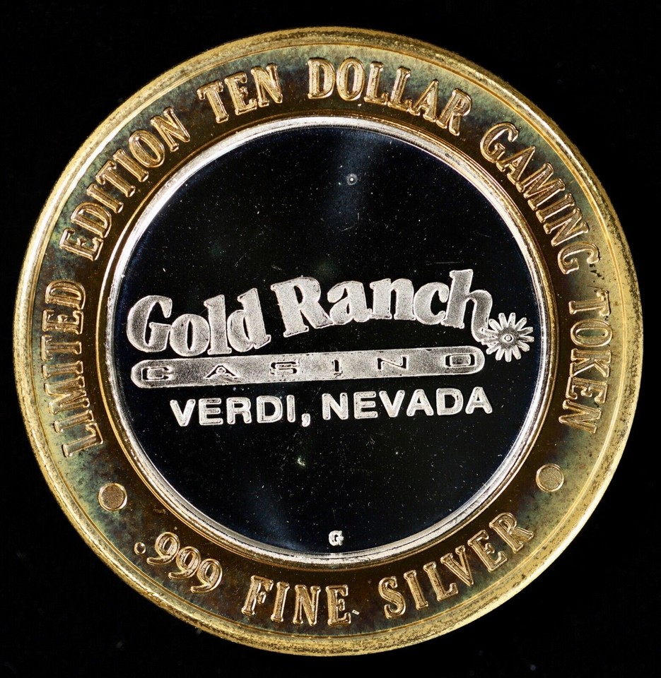 1996 Gold Ranch Gold Ranch Verdi NV $10 Casino Silver Strike Casino ...