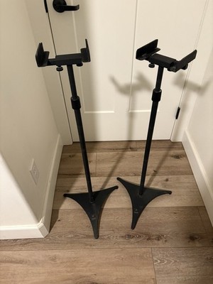 Furniture Works International Pair Black Adjustable Satellite Speaker ...