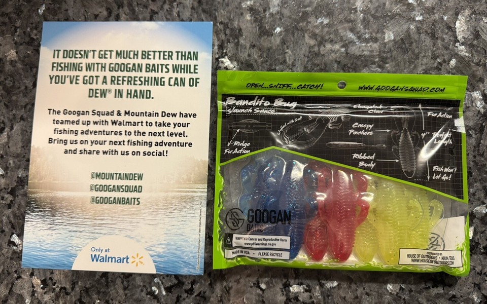 NEW Googan Squad x Mountain Dew Bandito Bug Fishing Lures Mtn Dew | eBay