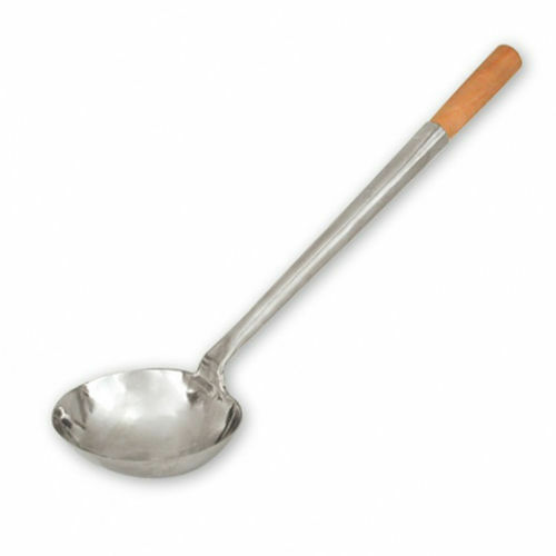 Chinese Ladle 100mm Stainless Steel Wood Handle Commercial Quality ...