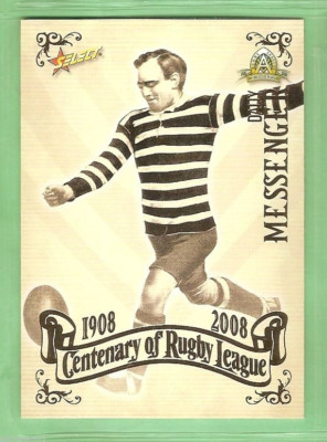 2008 RUGBY LEAGUE CENTENARY CARD #4 DALLY MESSENGER, EASTERN SUBURBS ...
