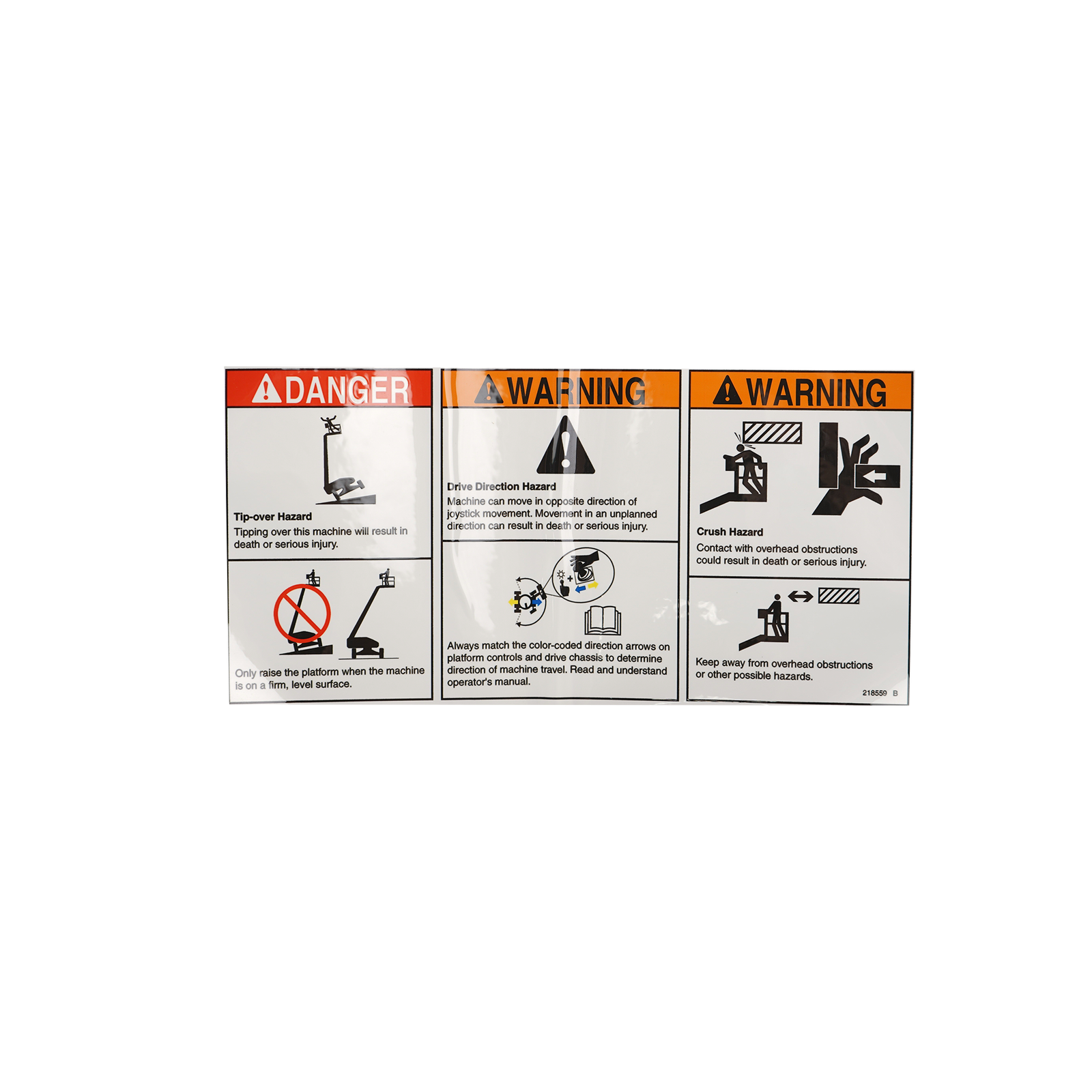 Genie Danger/Warning Combo Decal 218559GT | eBay
