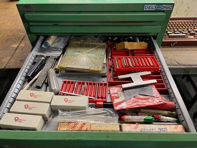 Deltronic gage pin set and 3 drawer cabinet | eBay