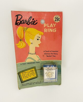 Vintage Extremely Rare MIP VHTF Mattel/Cleinman & Sons Barbie Play Ring ...