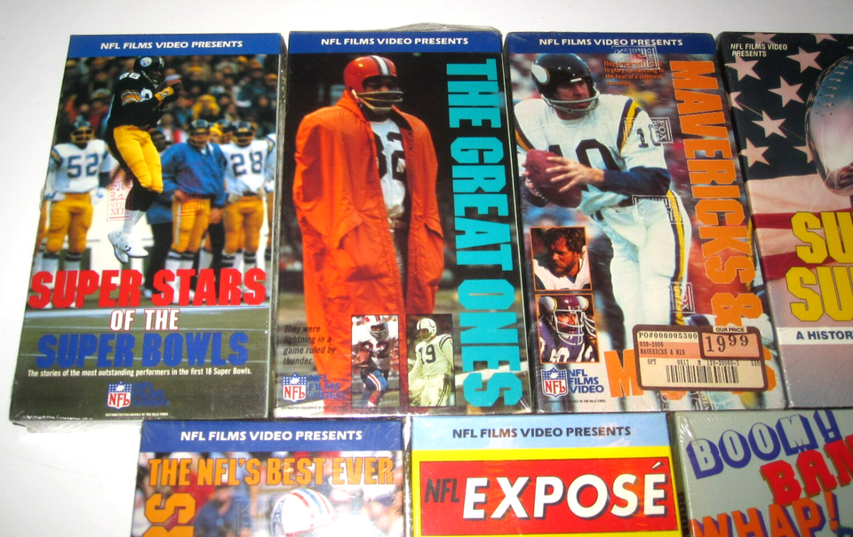NFL Film Videos Lot of 9 VHS *Brand New/Sealed* Including Rare NFL ...