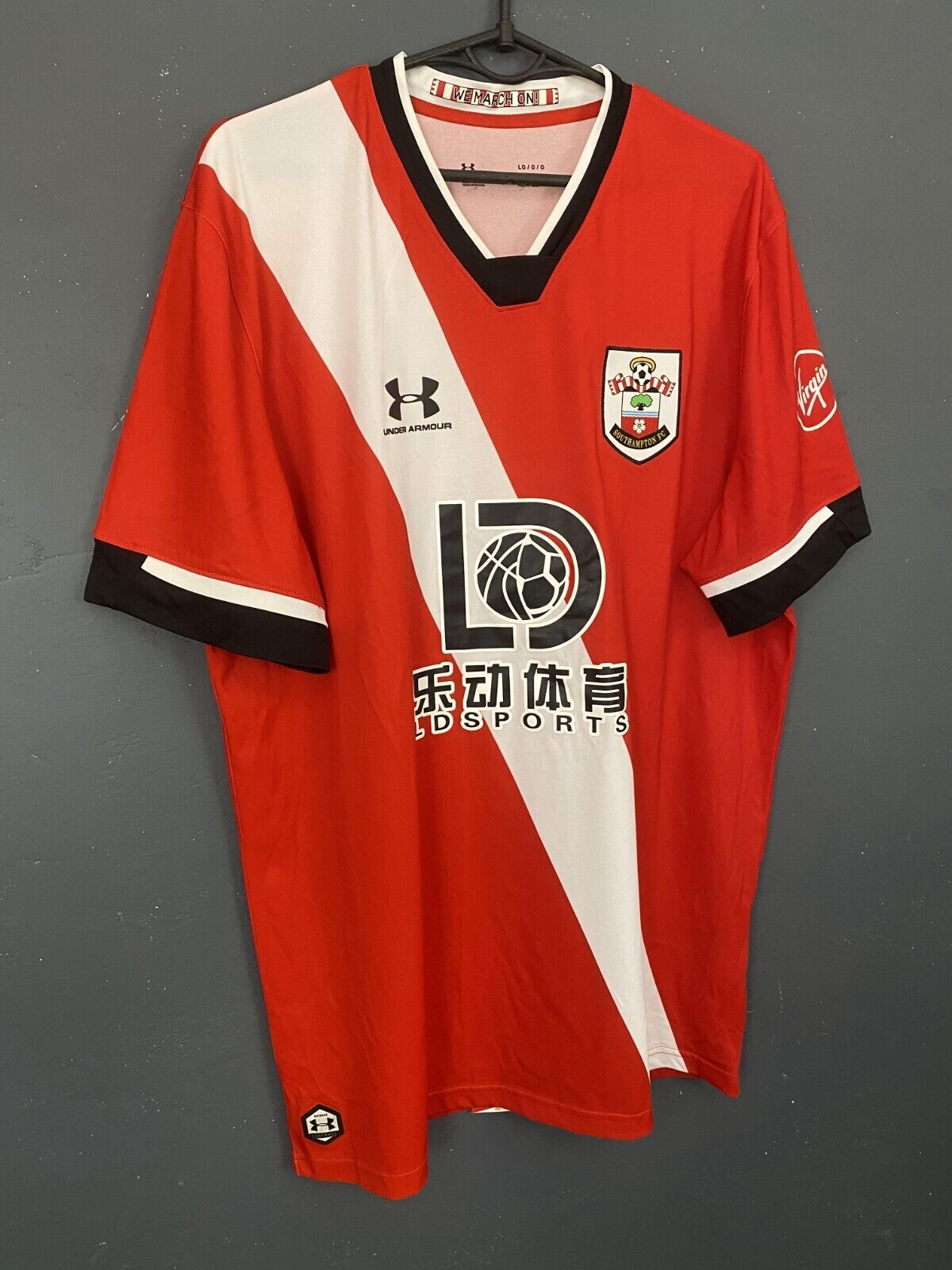 MEN'S FC SOUTHAMPTON 2020/2021 HOME SOCCER FOOTBALL SHIRT JERSEY SIZE L ...