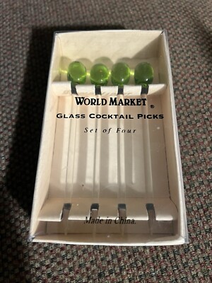 World Market Glass Cocktail Picks | eBay